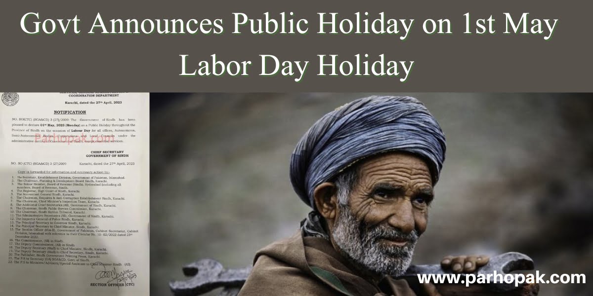 Government Announced a Public Holiday on 1st May on the Occasion of ...