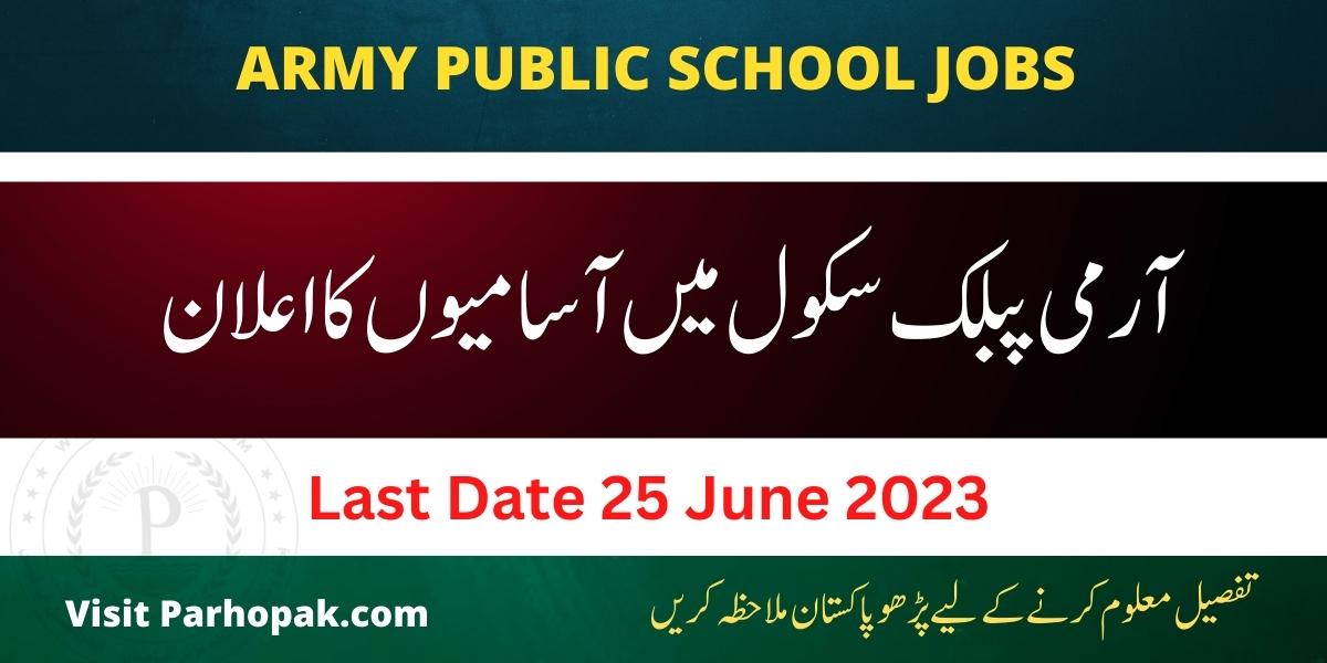 Army Public School and College APS Rawalpindi Jobs 2023