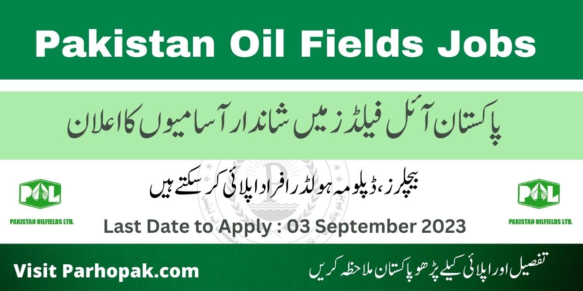Pakistan Oilfields Limited POL Latest Jobs 2023 Online Apply