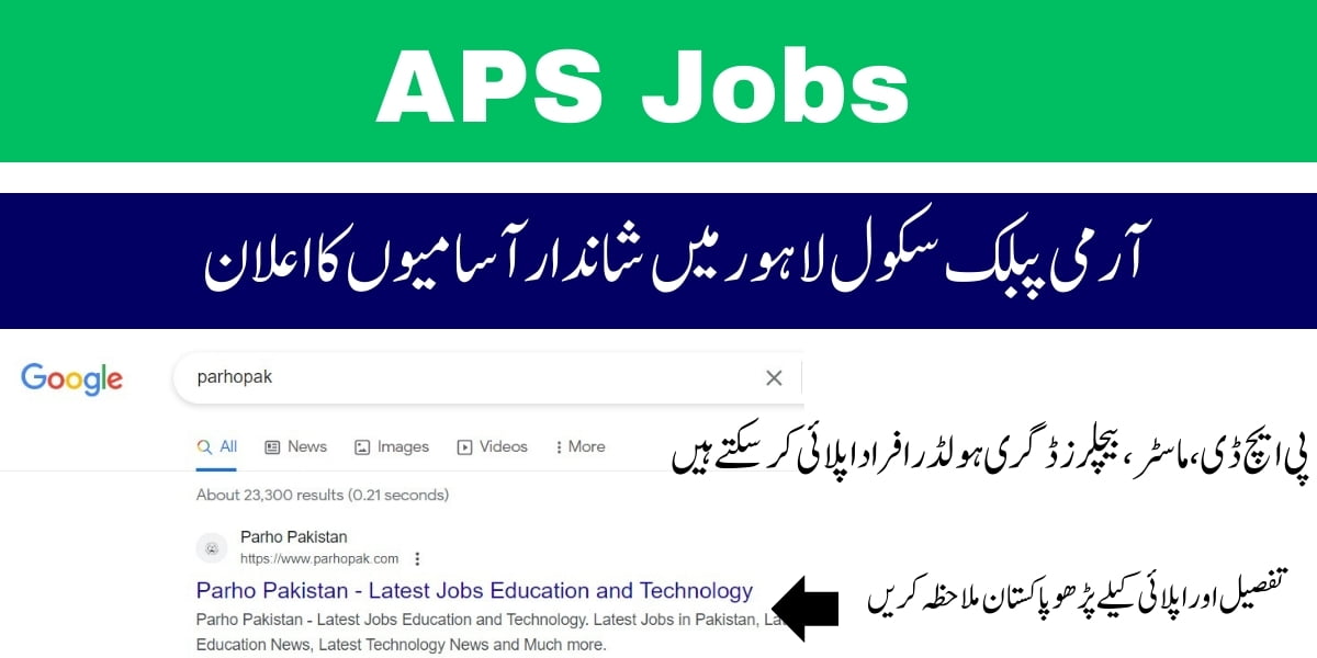 Army Public School APS Askari XI Jobs 2024