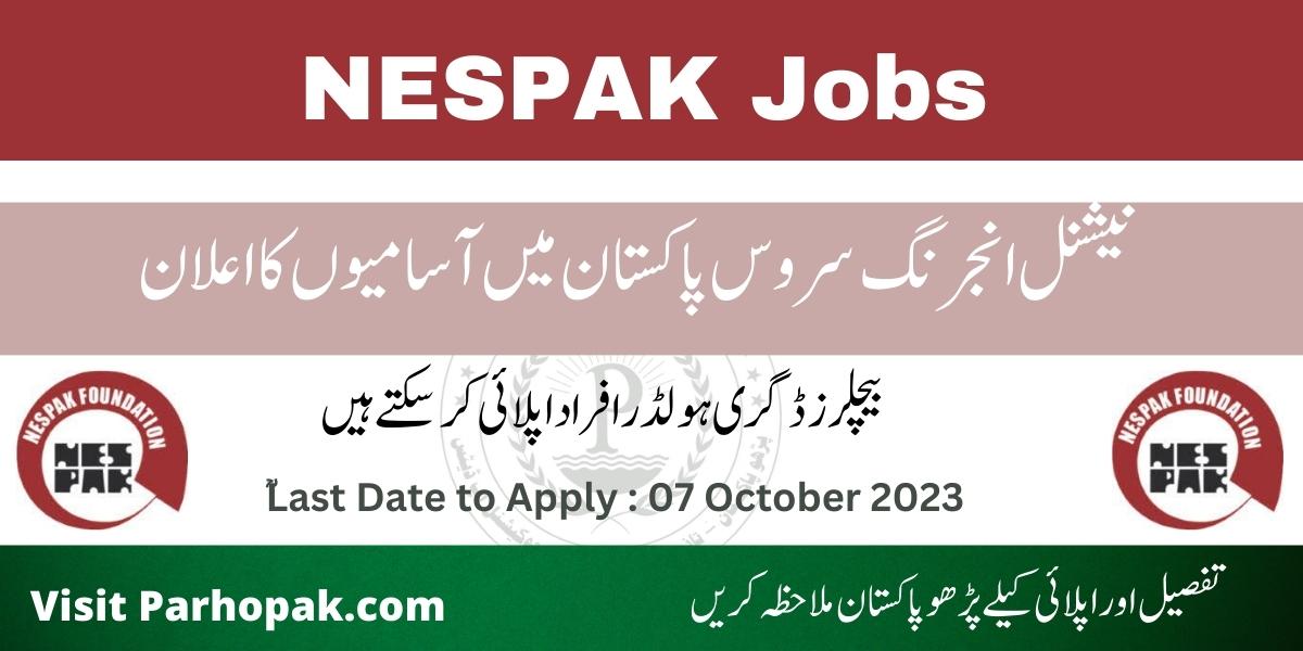 NESPAK Foundation Jobs 2023 Apply Online www.nespak.com.pk