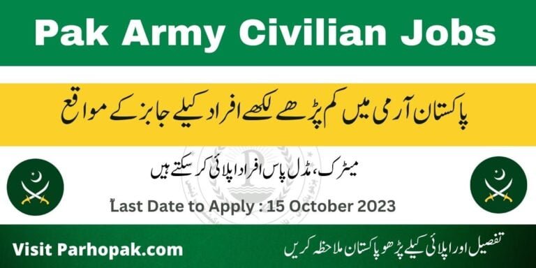 Pak Army Head Quarter Logistics 11 Division Lahore Civilian Jobs 2023