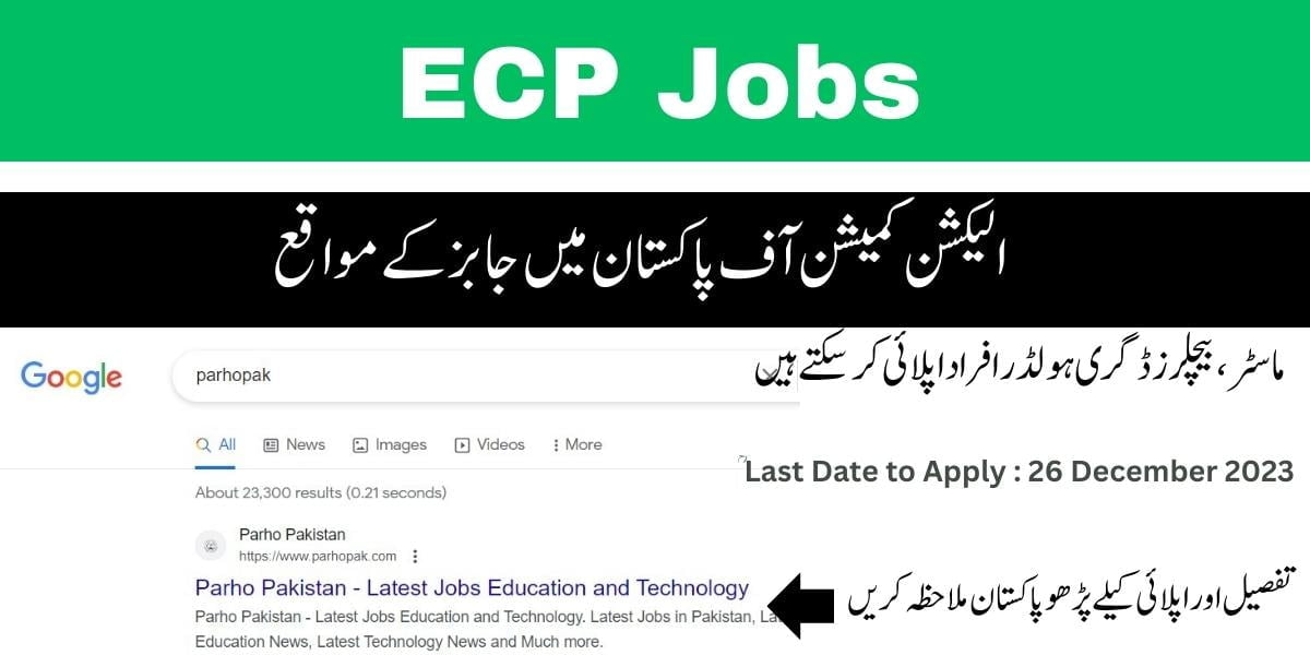 Election Commission of Pakistan ECP December Jobs 2023