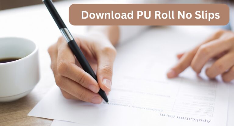 Download BA BSC Punjab University PU Roll No Slips for Annual Exams 2024